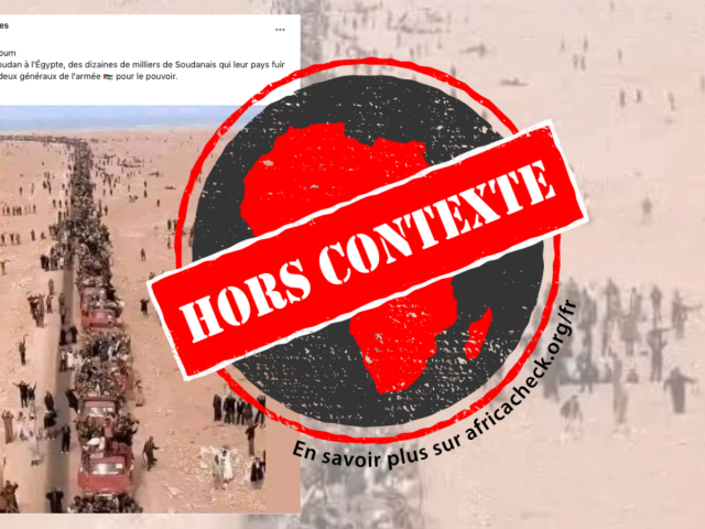 Violences au Soudan : cette image ne montre pas des Soudanais en fuite vers l’Égypte - Africa Check